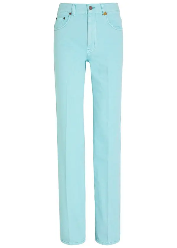 Chloé High-rise Straight-leg Jeans - Turquoise
