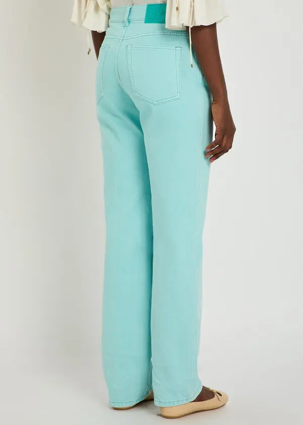 Chloé High-rise Straight-leg Jeans - Turquoise