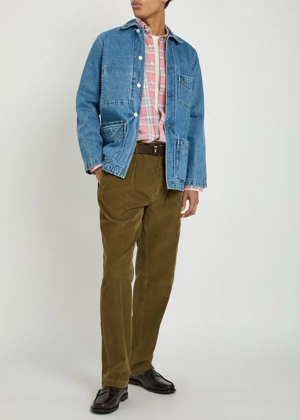 DRAKE'S Tapered-leg Corduroy Trousers