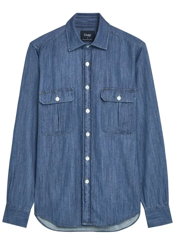 DRAKE'S Chambray Shirt