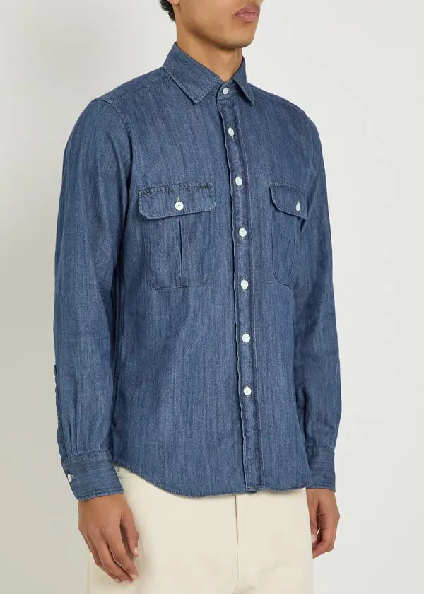 DRAKE'S Chambray Shirt