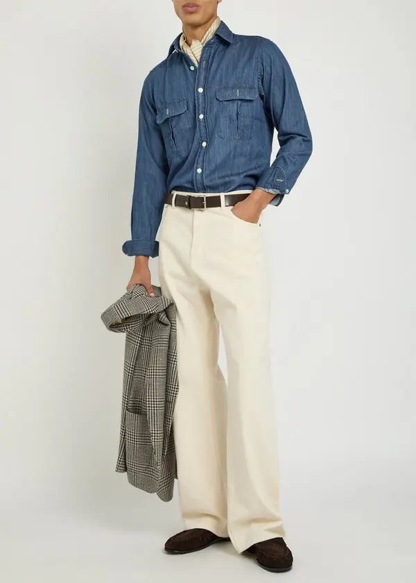 DRAKE'S Chambray Shirt