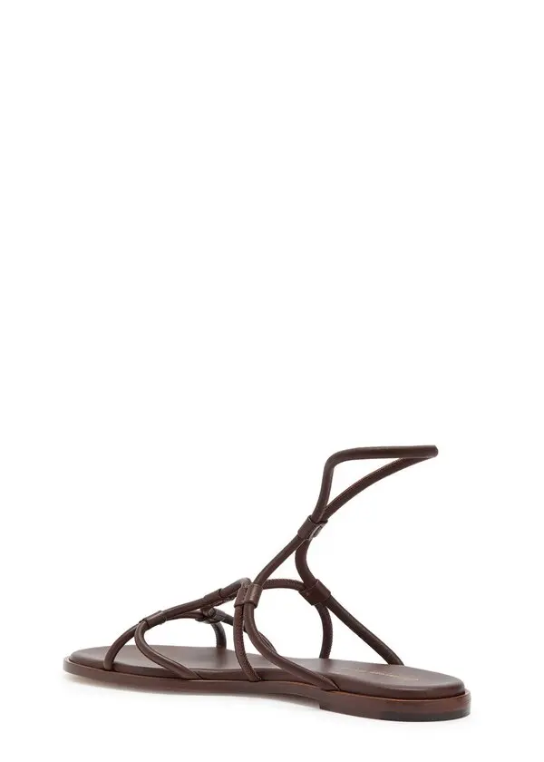 GIANVITO ROSSI Woven Leather Sandals - Brown