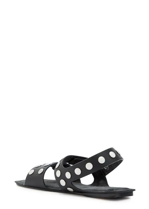 Khaite Boden Studded Leather Sandals - Black
