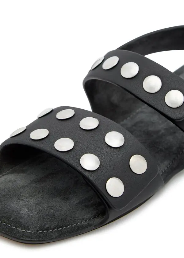 Khaite Boden Studded Leather Sandals - Black
