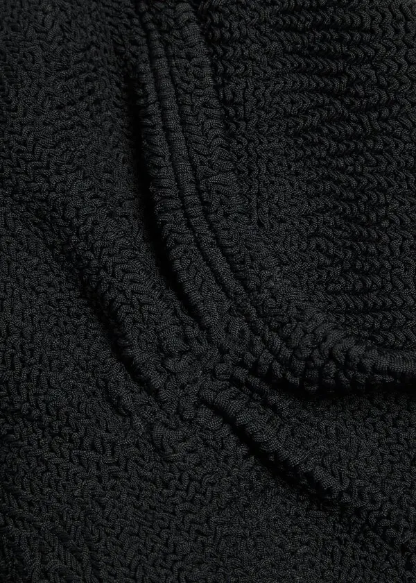Hunza G Brooke Strapless Crinkle Swimsuit - Black