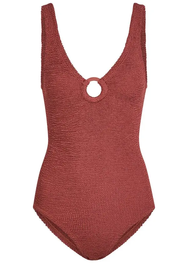Hunza G Celine Crinkle One Piece Swimsuit - Pink