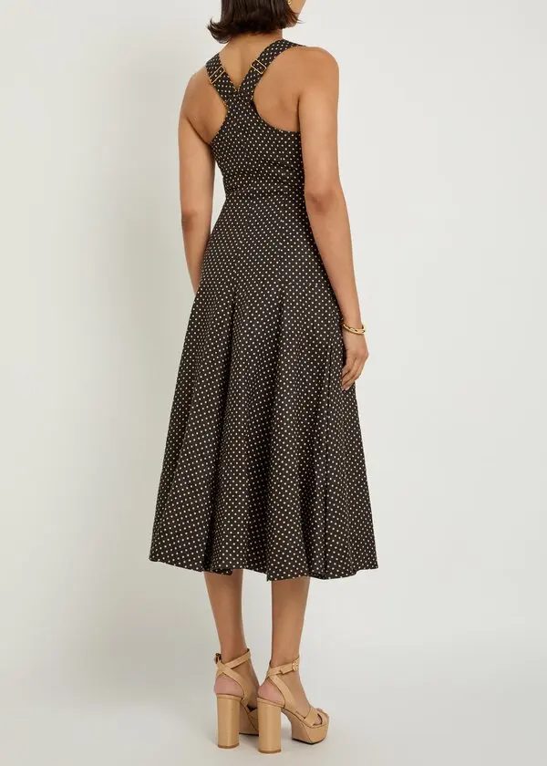 boden cut out linen midi dress Boden Women's Ivy Placket Linen Midi Dress in Blue