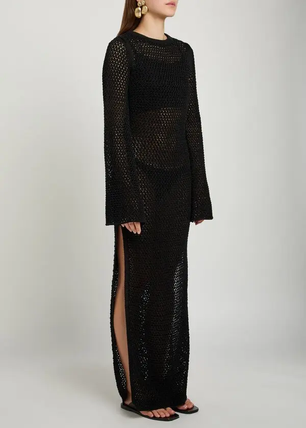 DELOS Open-knit Maxi Dress
