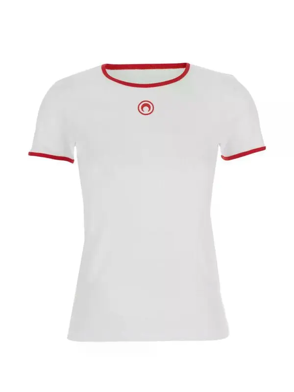 MARINE SERRE Embroidered Trim T-shirt