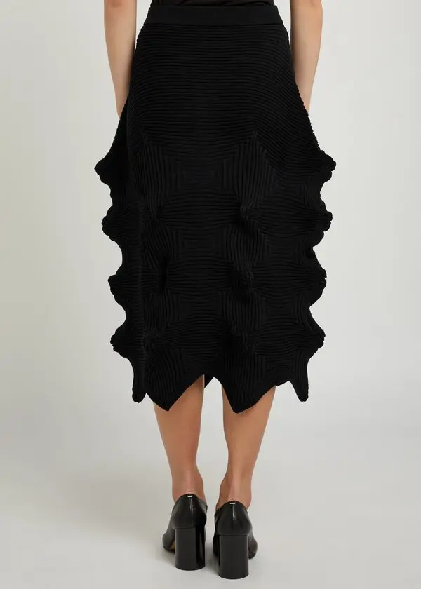 Issey Miyake Sculpted Knit Midi Dress