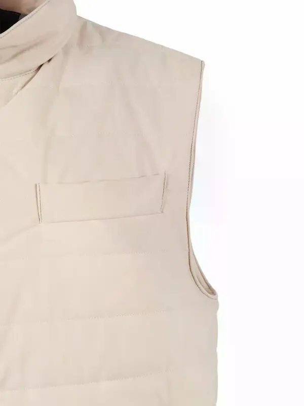 FAY Quilted Travel Vest - Neutrals
