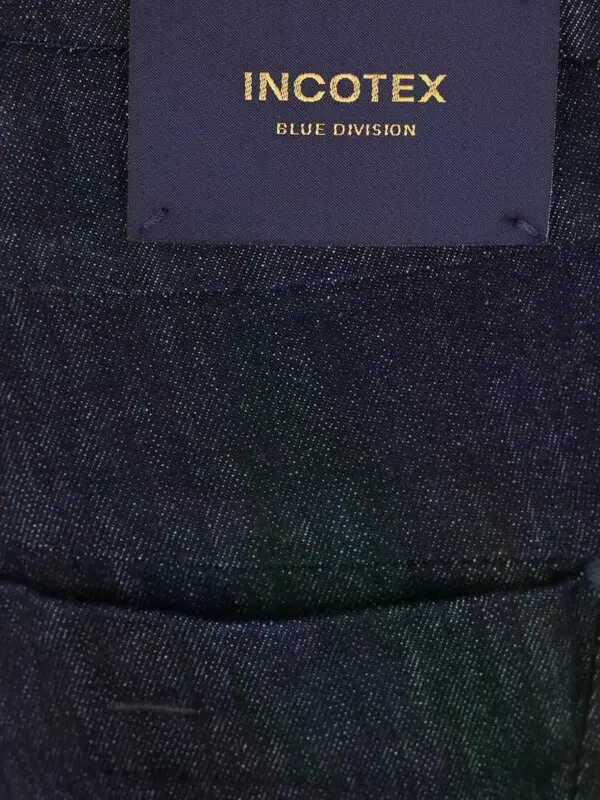 Incotex Slim-fit Pleated Denim Jeans - Blue