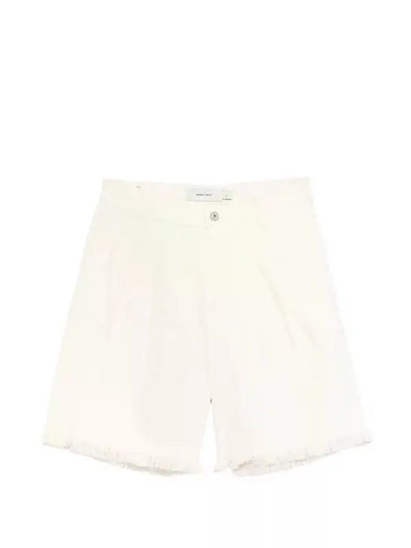 BRAM’S FRUIT Fringed Pleated Shorts - Neutrals