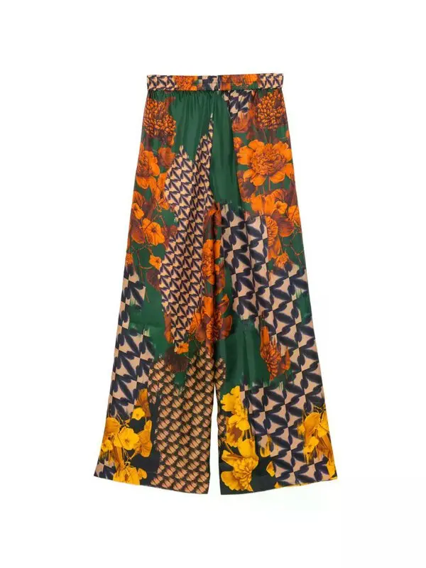 Biyan Printed Silk Trousers