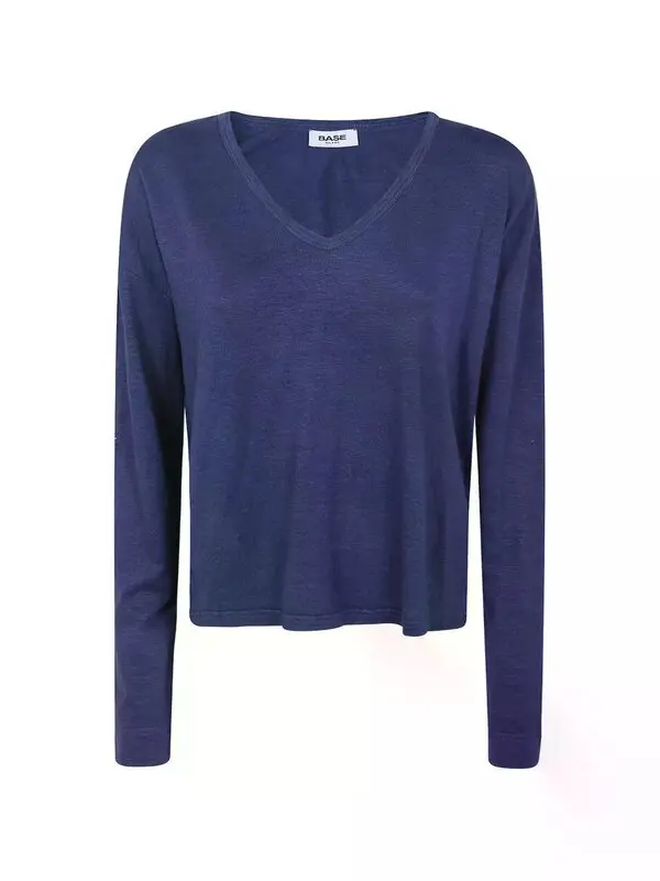 BASE V-neck Knitwear - Blue