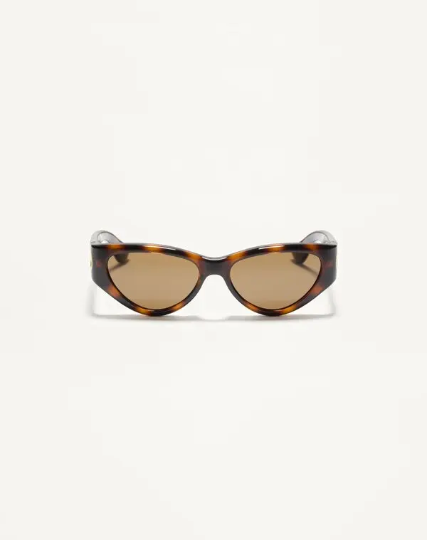 Valentino Garavani Cat-eye Frame With Vlogo - Havana/brown