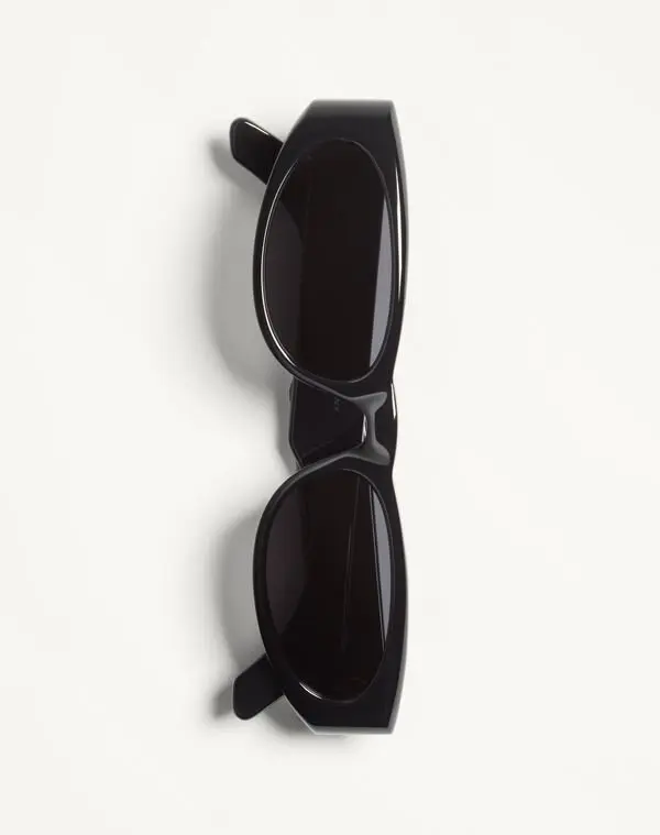Valentino Garavani Geometric Acetate Sunglasses - Black/grey