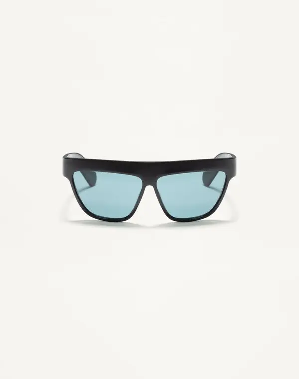 Valentino Garavani Geometric Cat Eye Sunglasses - Black/green