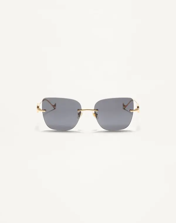 Valentino Garavani Geometric Cat Eye Sunglasses - Gold/grey