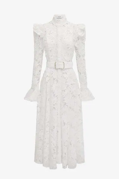 LEO LIN Aliyah Lace Butterfly Sleeve Midi Dress