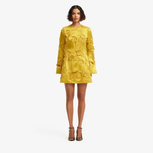 LEO LIN Suzanne Embellished Bell Sleeve Mini Dress - Opulence