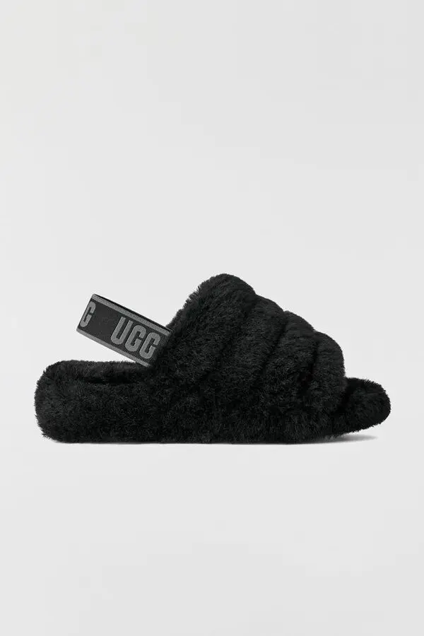 UGG Fluff Yeah Slide Slipper - Black/dark Shadow