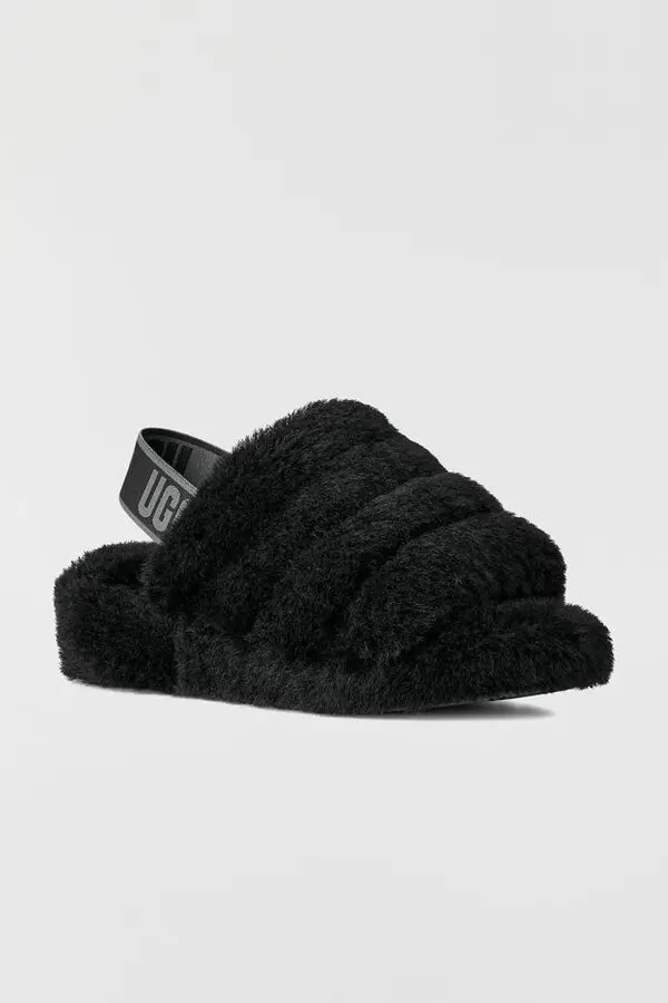 UGG Fluff Yeah Slide Slipper - Black/dark Shadow