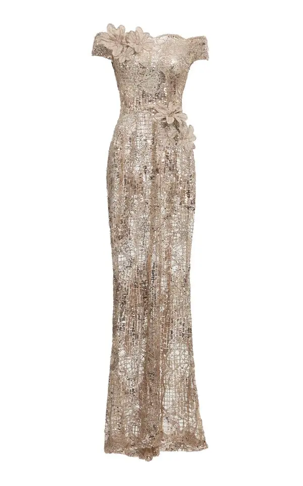 Elie Saab Silk-blend Maxi Dress