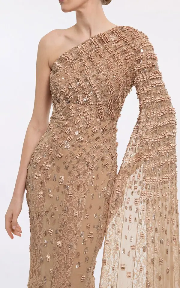 elie saab beaded dress Bead Embroidered Long Dress  ELIE SAAB