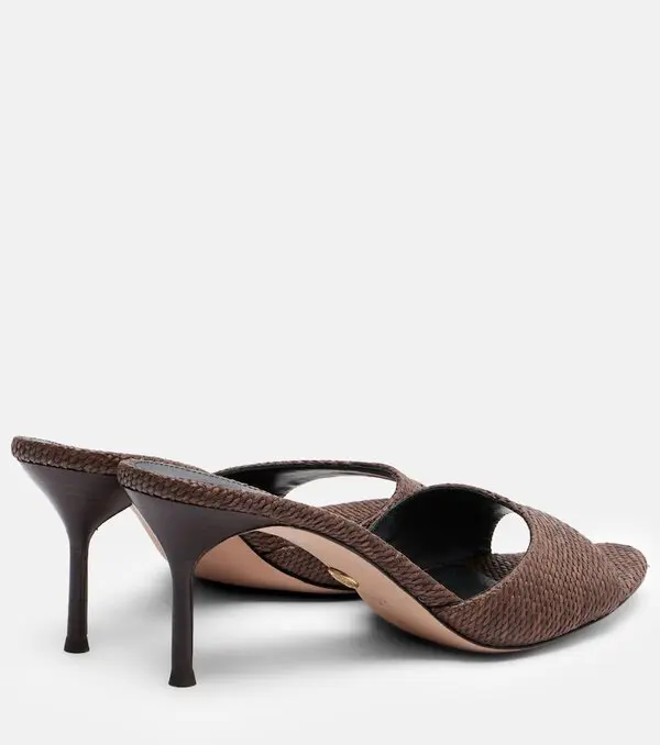 Veronica Beard Woven Mules - Brown