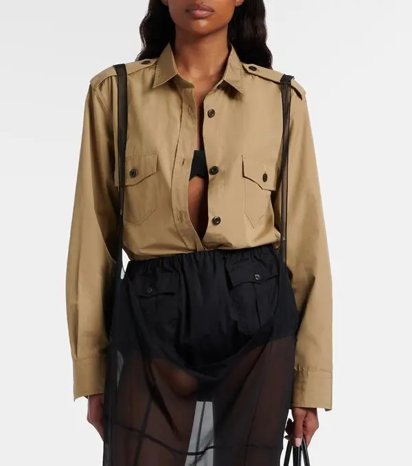 Prada Oversized Silk Crêpe De Chine Bra Top - Black