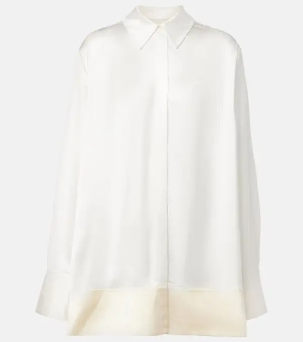 TOTEME Satin Button-up Shirt - White