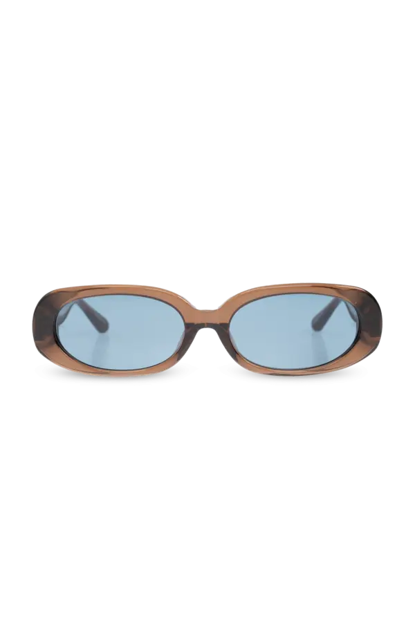 Linda Farrow Oval Frame Sunglasses - Brown
