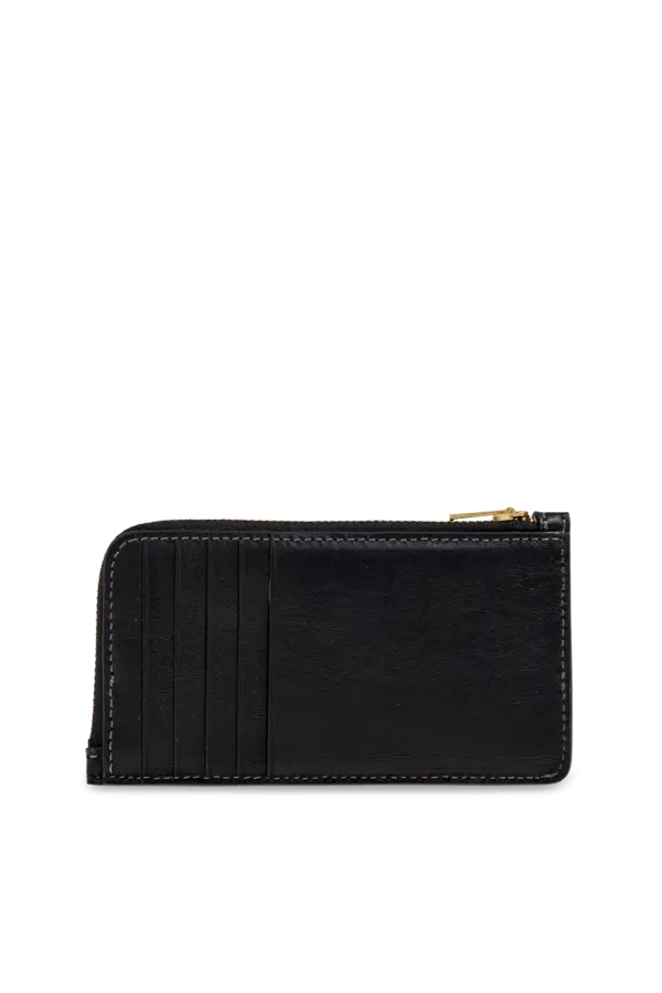COACH Leather Card Case - Black