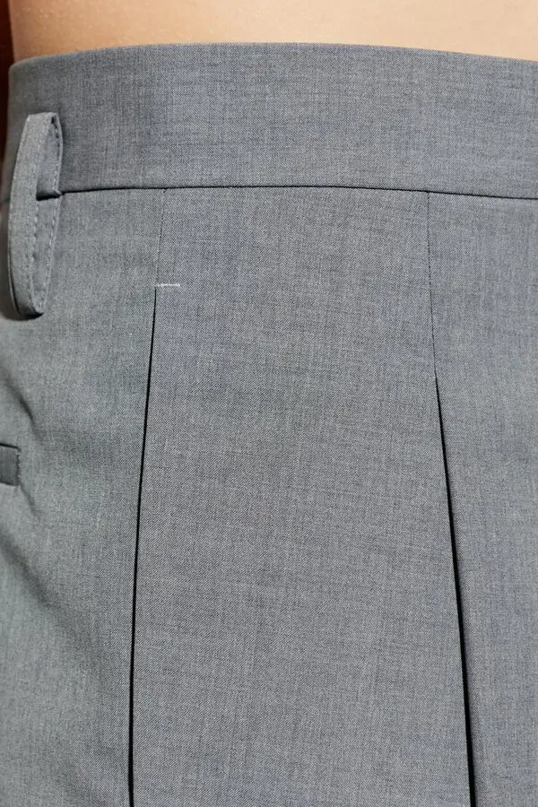 JIL SANDER Wool Pleated Trousers - Grey
