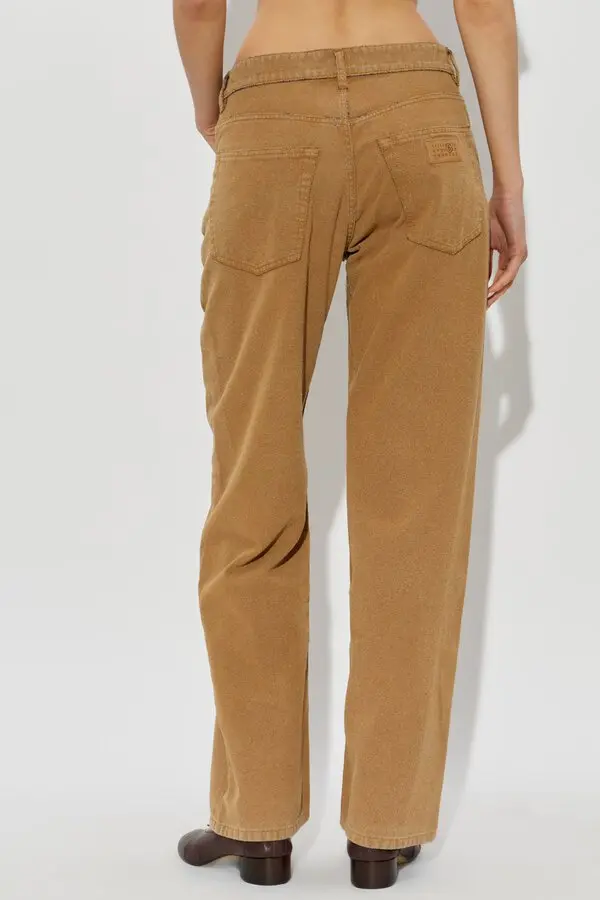 MAISON MARGIELA Vintage-effect Trousers - Brown