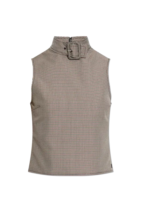 COURREGES Houndstooth Pattern Top