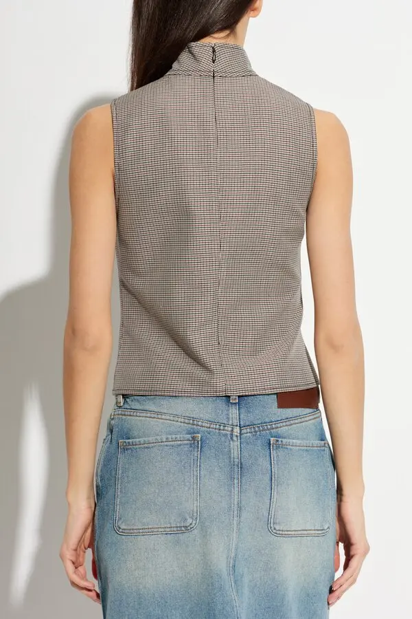 COURREGES Houndstooth Pattern Top