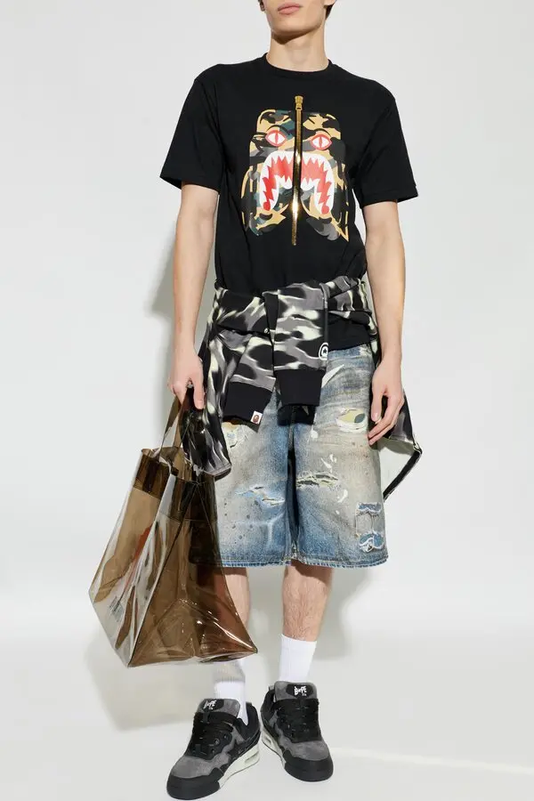 A BATHING APE T-shirt With Print - Black