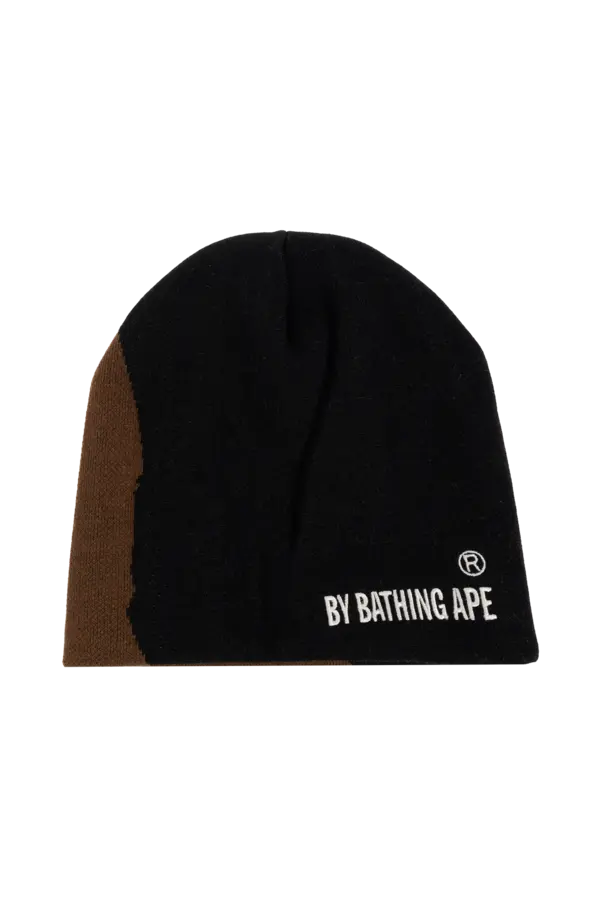 A BATHING APE Logo Beanie - Black