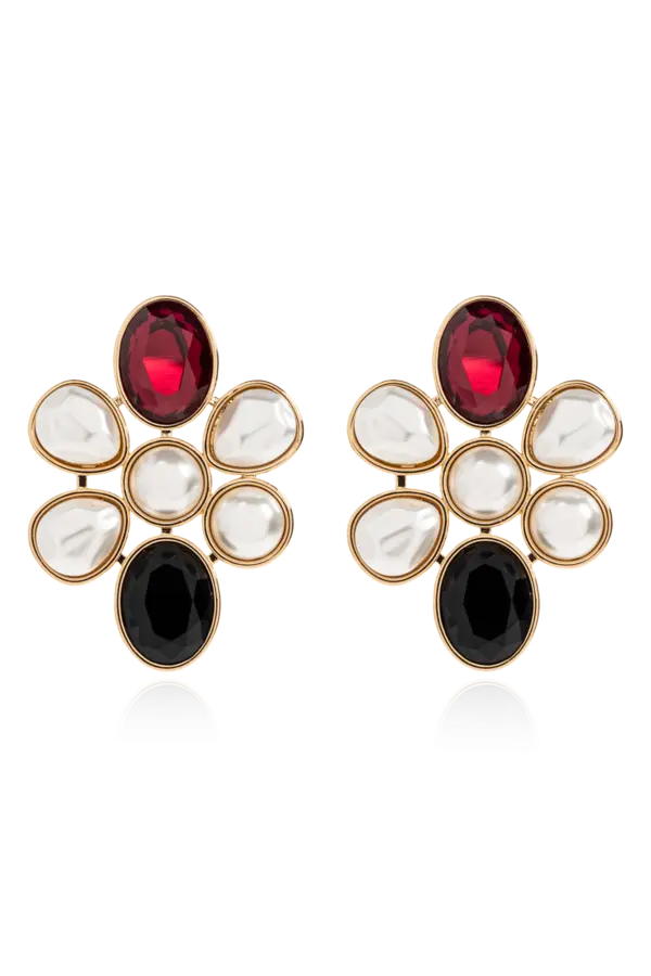 SELF-PORTRAIT Earrings With Crystals - Gold