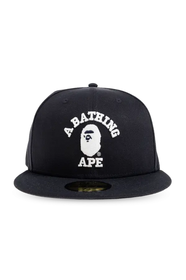 A BATHING APE Logo Baseball Cap - Navy Blue