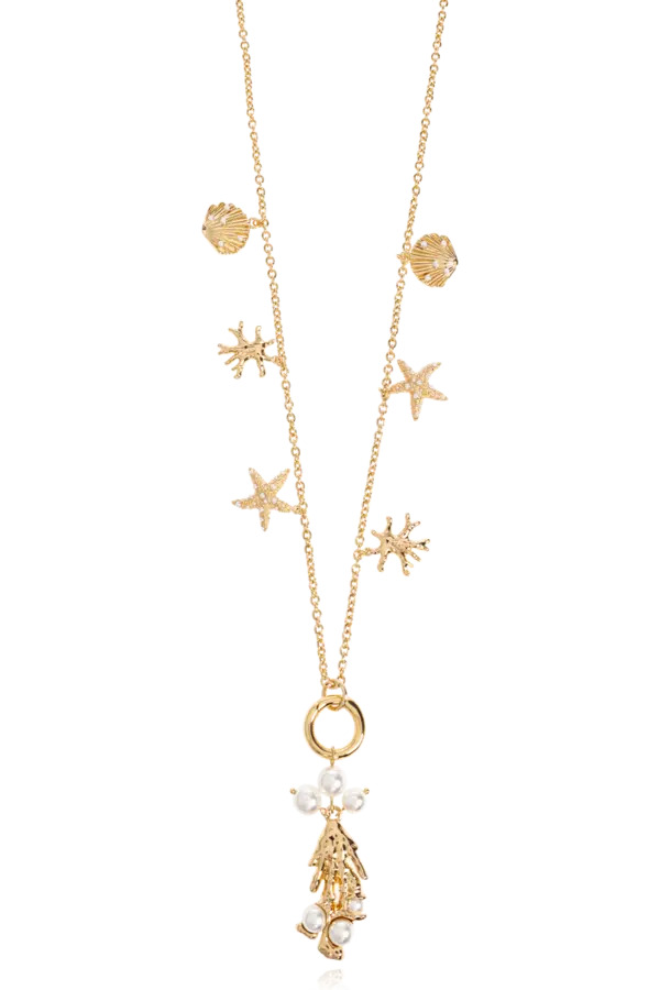 SELF-PORTRAIT Necklace With Charms - Gold