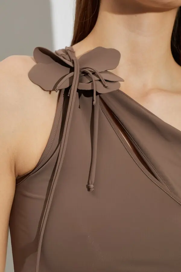 Coperni Appliquéd One-shoulder Dress
