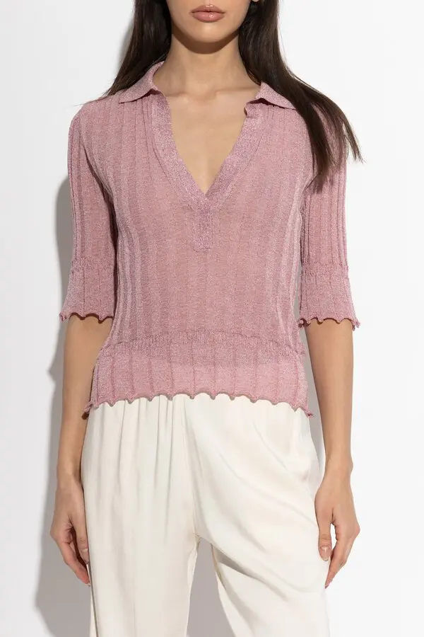 AKEP Top With Lurex Thread - Pink