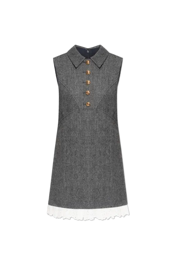SELF-PORTRAIT Herringbone Mini Dress