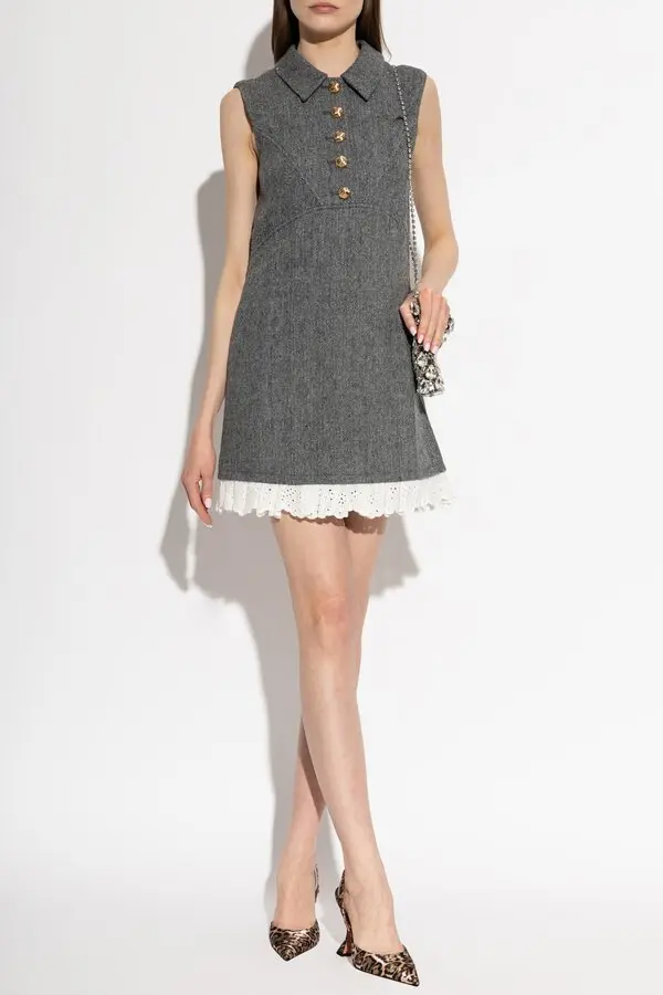 SELF-PORTRAIT Herringbone Mini Dress