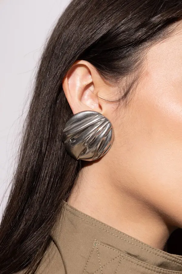 Chloé Pleats Clip-on Earrings - Silver
