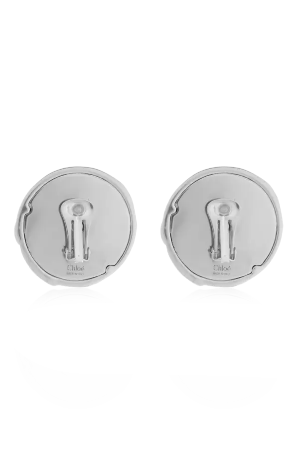 Chloé Pleats Clip-on Earrings - Silver